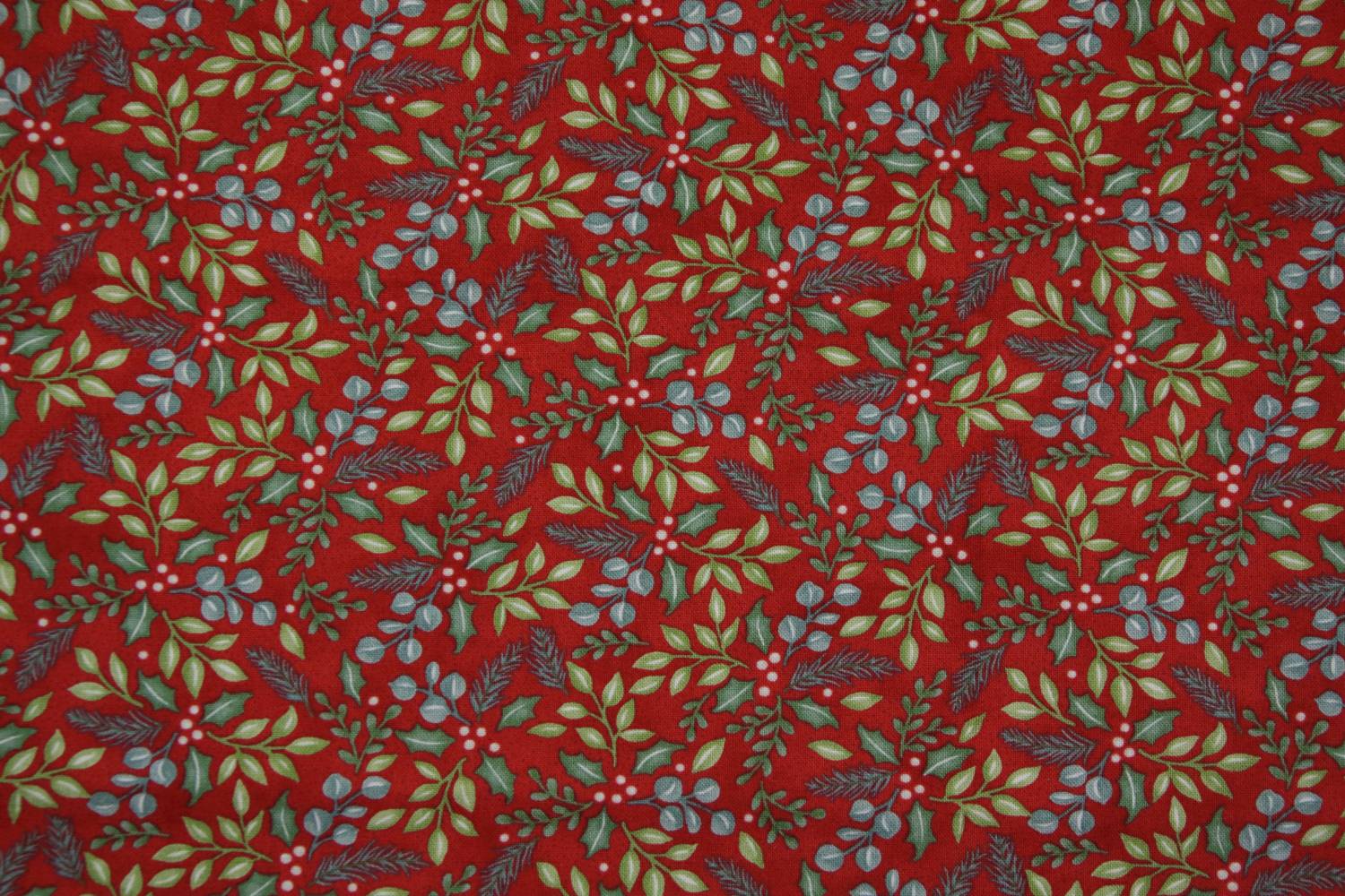 rood met takjes in groen en blauw-Moda | Quiltstoffen